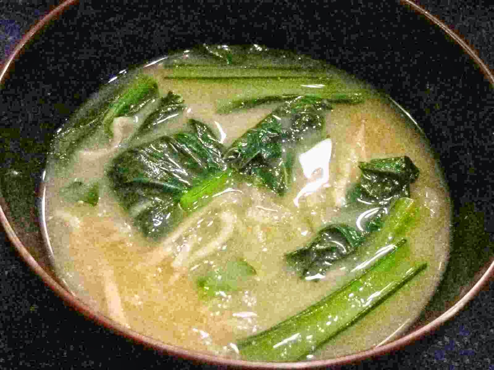 Recipes for Tom: Kiriboshi-daikon to saishin no misoshiru / miso soup ...