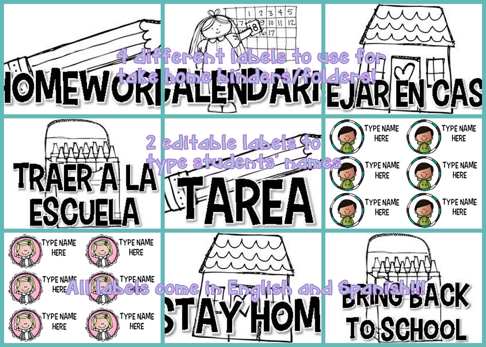 Brinca Into Bilingual (Mrs. Nicolau): Take Home Binders... a more ...