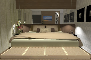 Andressa Bezerra & Veruska Cerchi: QUARTO DE CASAL: cama tablado