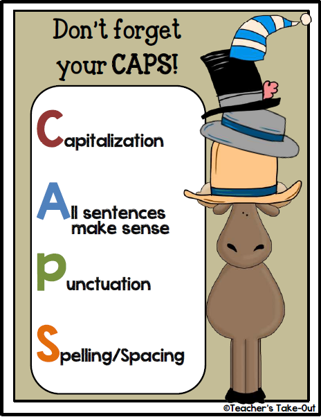 Teacher's Take-Out: Free Primary Editors' Writing Checklist