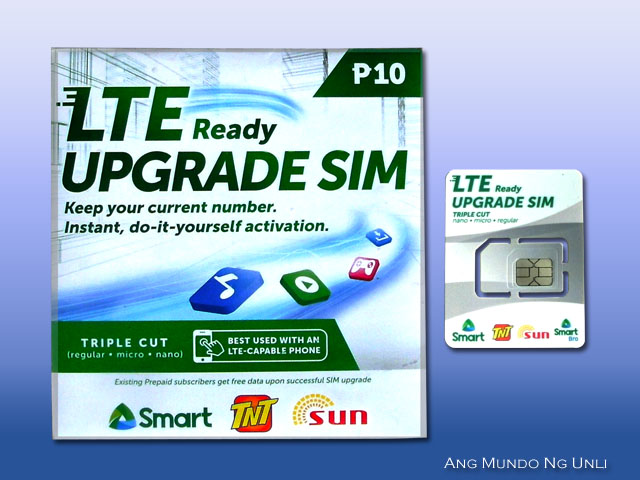 Smart, TNT & Sun LTE - Ready Upgrade SIM (2021).