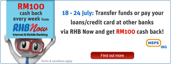 RHB Now (Week 2): RM100 cash back if you transfer funds or pay your ...