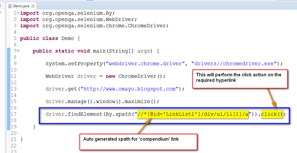 Selenium By Arun Selenium 3 And Click Command For Clicking A Hyper