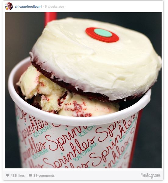 chicago foodie girl: Red Velvet Sprinkles Sundaes