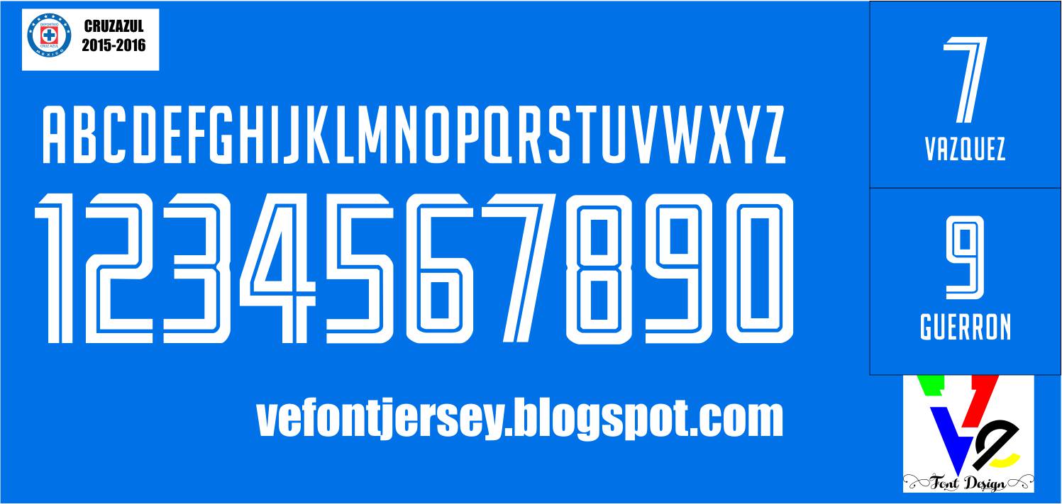 FONT CRUZ AZUL 2015-2016 ~ font football and design