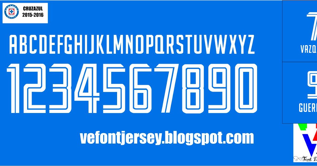 FONT CRUZ AZUL 2015-2016 ~ font football and design