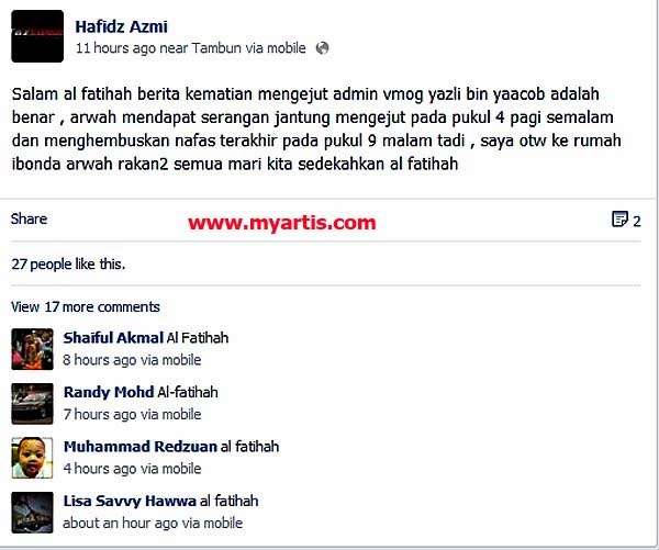 MYARTIS.COM | MYARTIS | MY | ARTIS: UPDATE - BEKAS SUAMI WAN NUR AZLIN ...