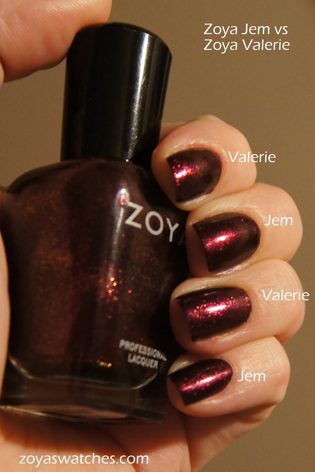 Color Me Jules: Zoya Gem vs Zoya Valerie