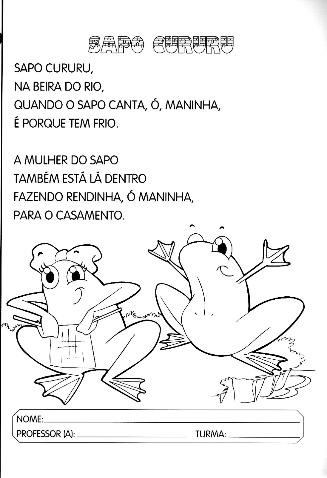 Escola Saber: Letras de musicas educação infantil