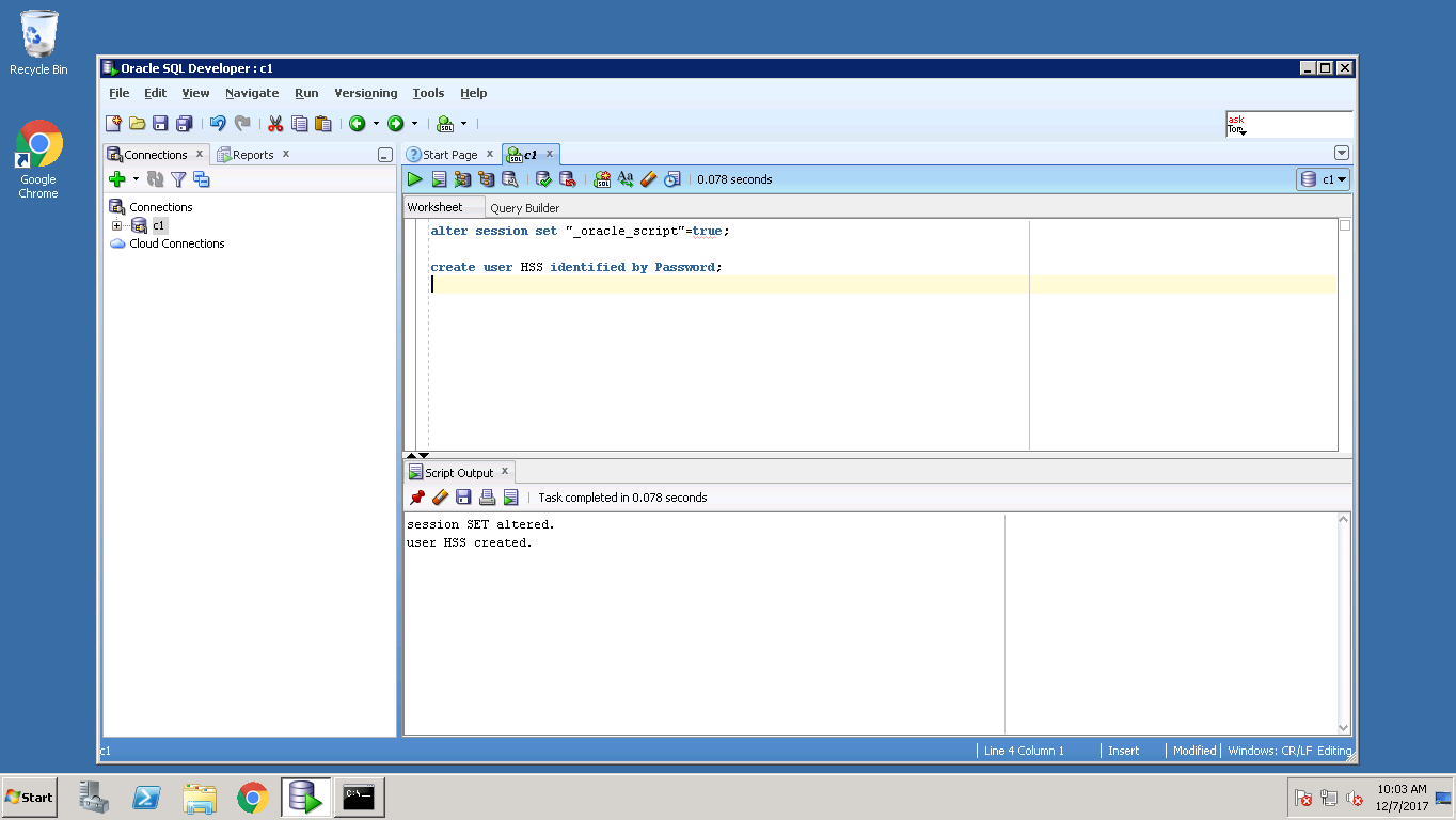 how to create user/ schema in oracle database?