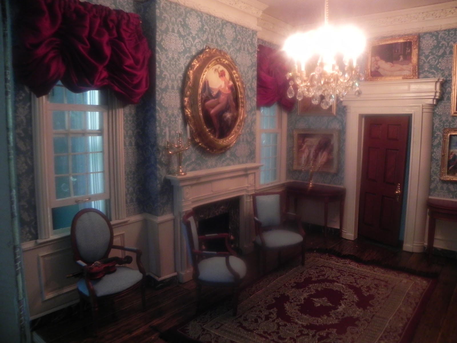 Merriman Park: Red Silk Balloon Shades