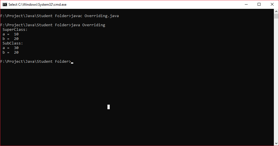 51 Program to demonstrate Overriding in Java ~ Coding Atharva
