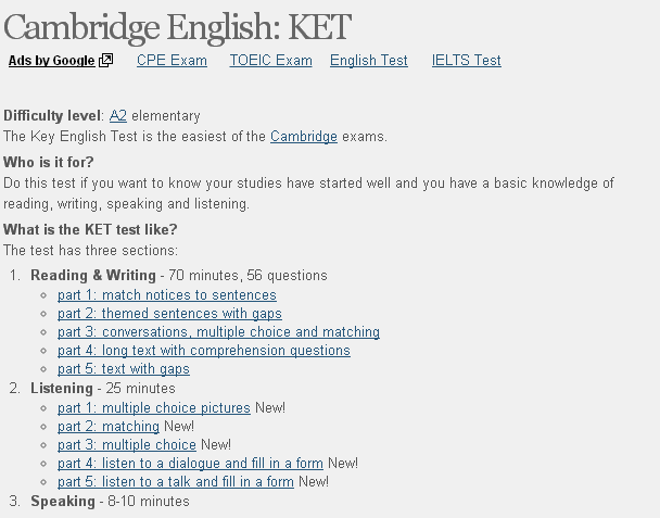 When one teaches, two learn. : KET activities 1.