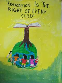 EDUCATION IS THE RIGHT OF EVERY CHILD : POSTER MAKING