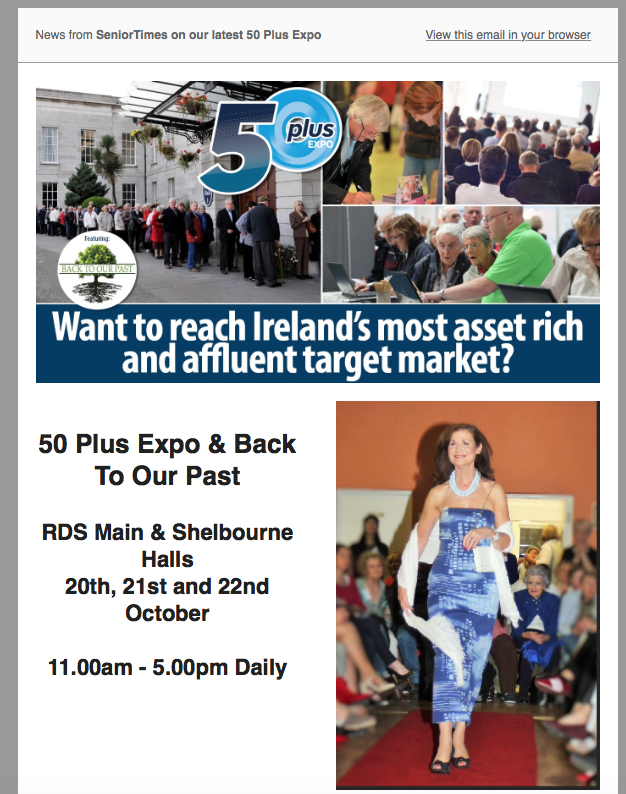 AS THEY WERE: BACK TO OUR PAST AND 50 PLUS EXPO, RDS, OCTOBER 20TH - 22ND