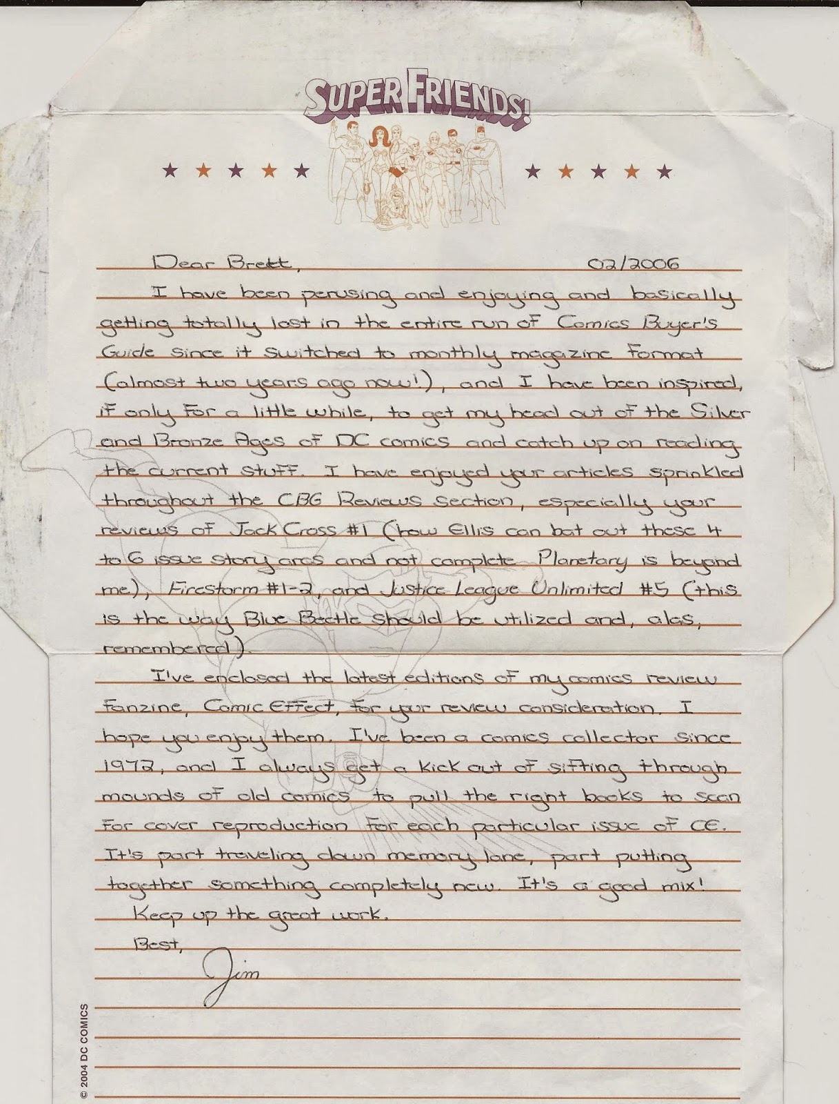 Brett Weiss: Words of Wonder: A Letter from a Reader