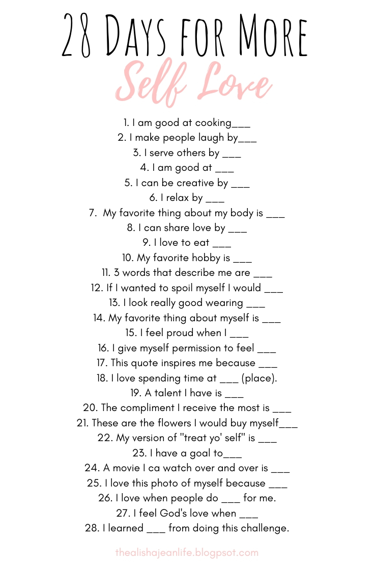 Alisha Jean Life: self love challenge