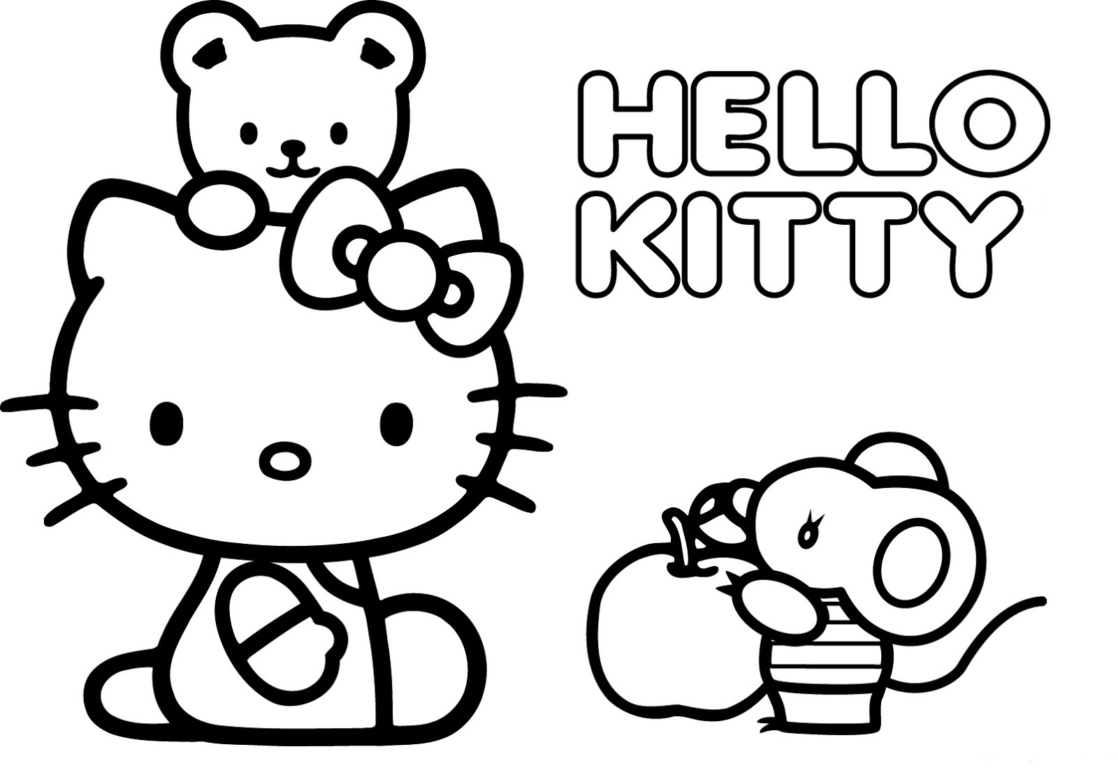 JARDIM COLORIDO DA TIA SUH: Hello Kitty para pintar ou imprimir
