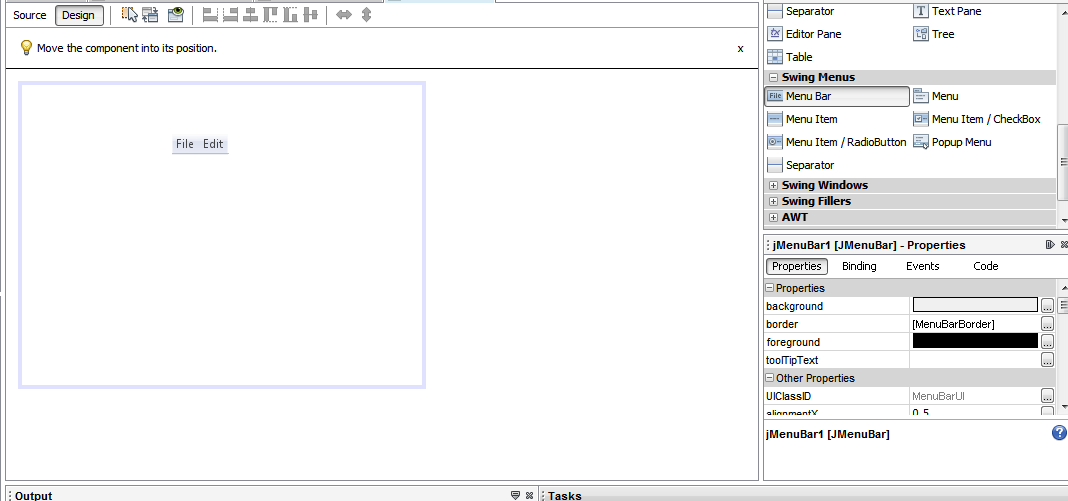 Membuat Menu Pada Netbeans