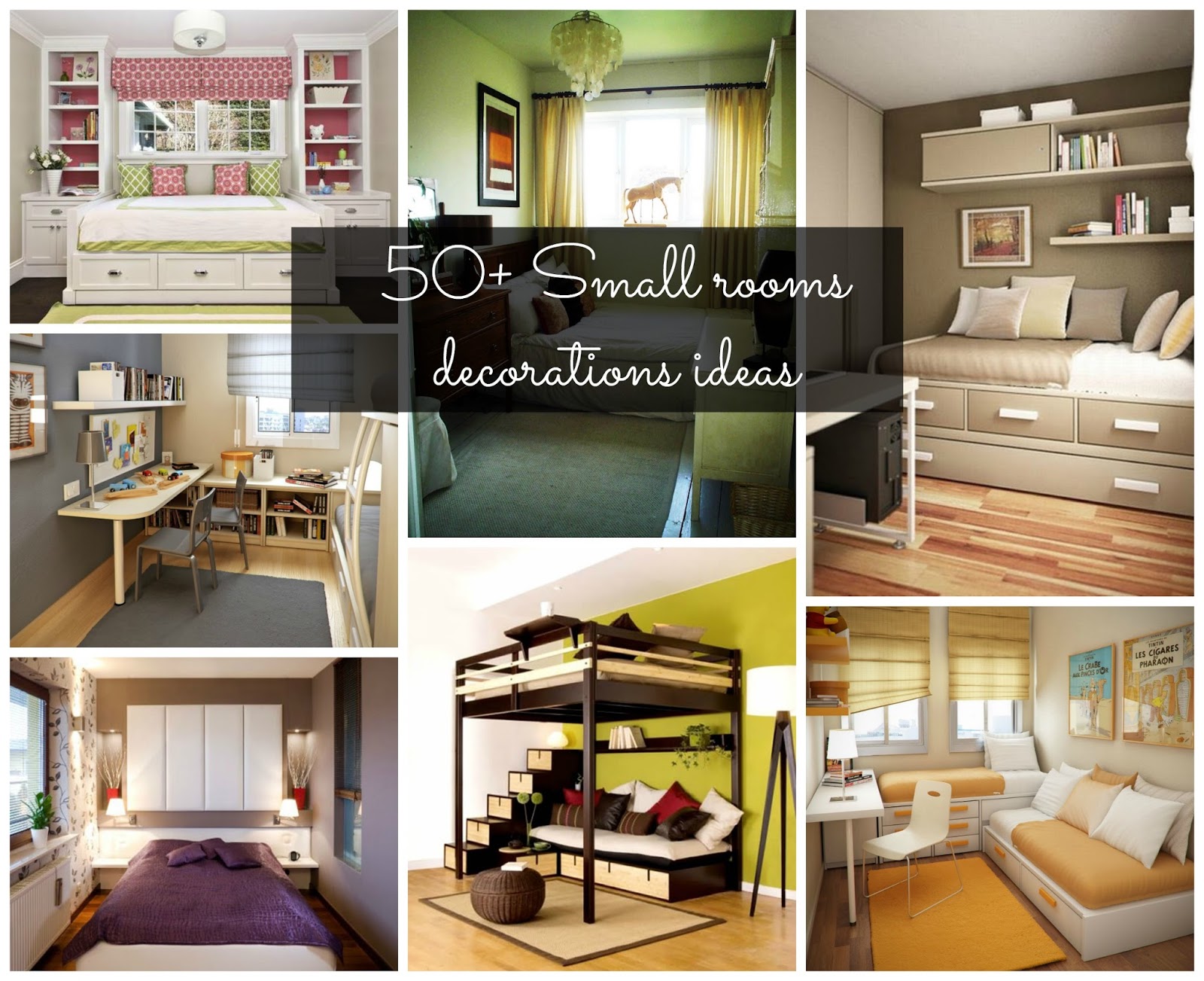 50+ Ideas for decorating small rooms - living room, bedroom, bathroom ...