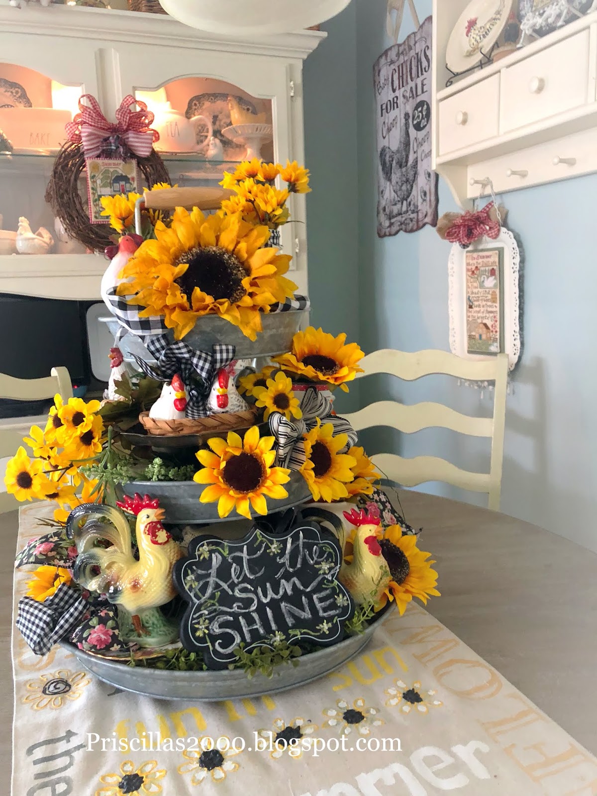 Priscillas: Sunflower Tiered Tray