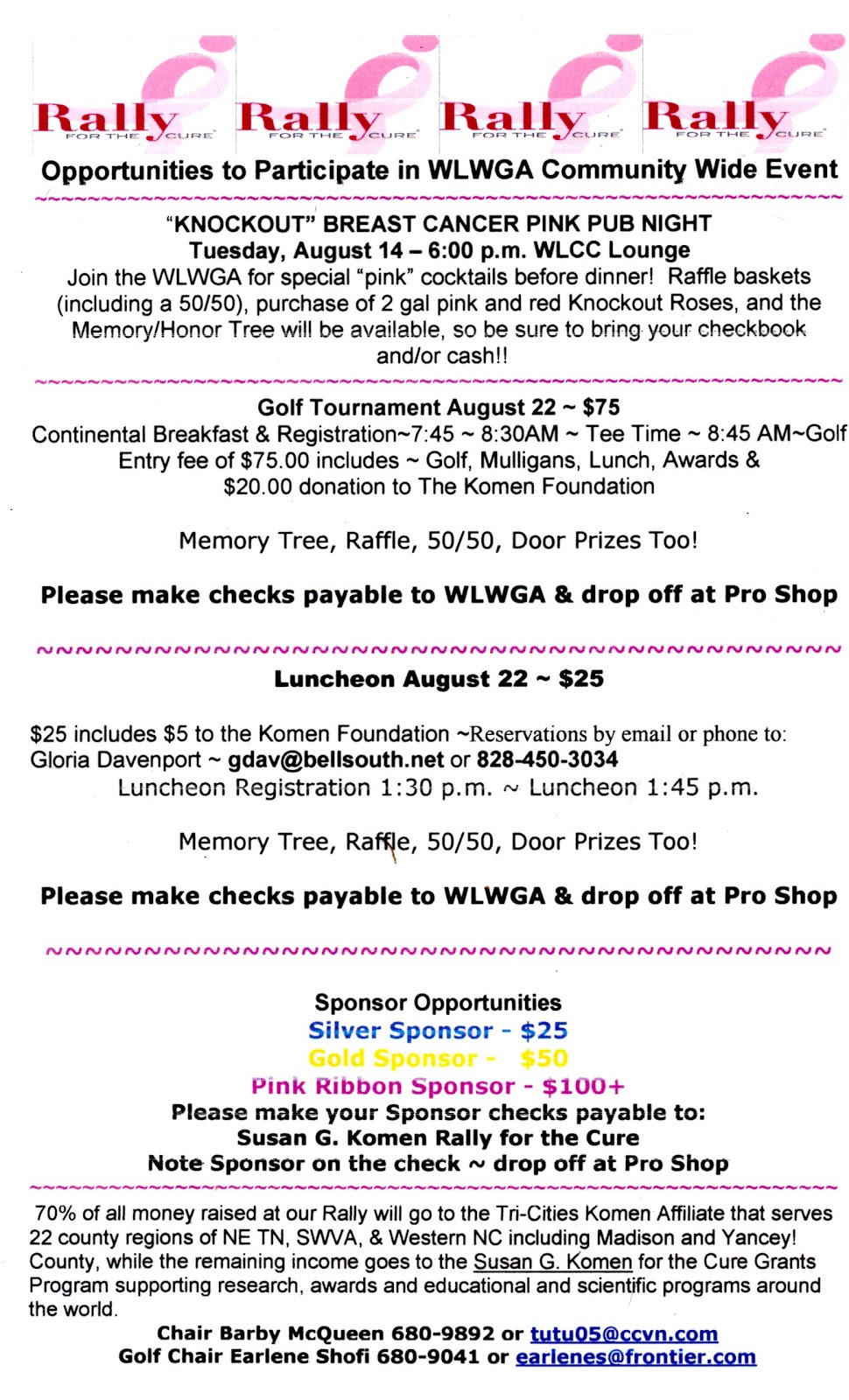 Wolf Laurel Country Club Bulletin Board: Opportunities to Participate ...