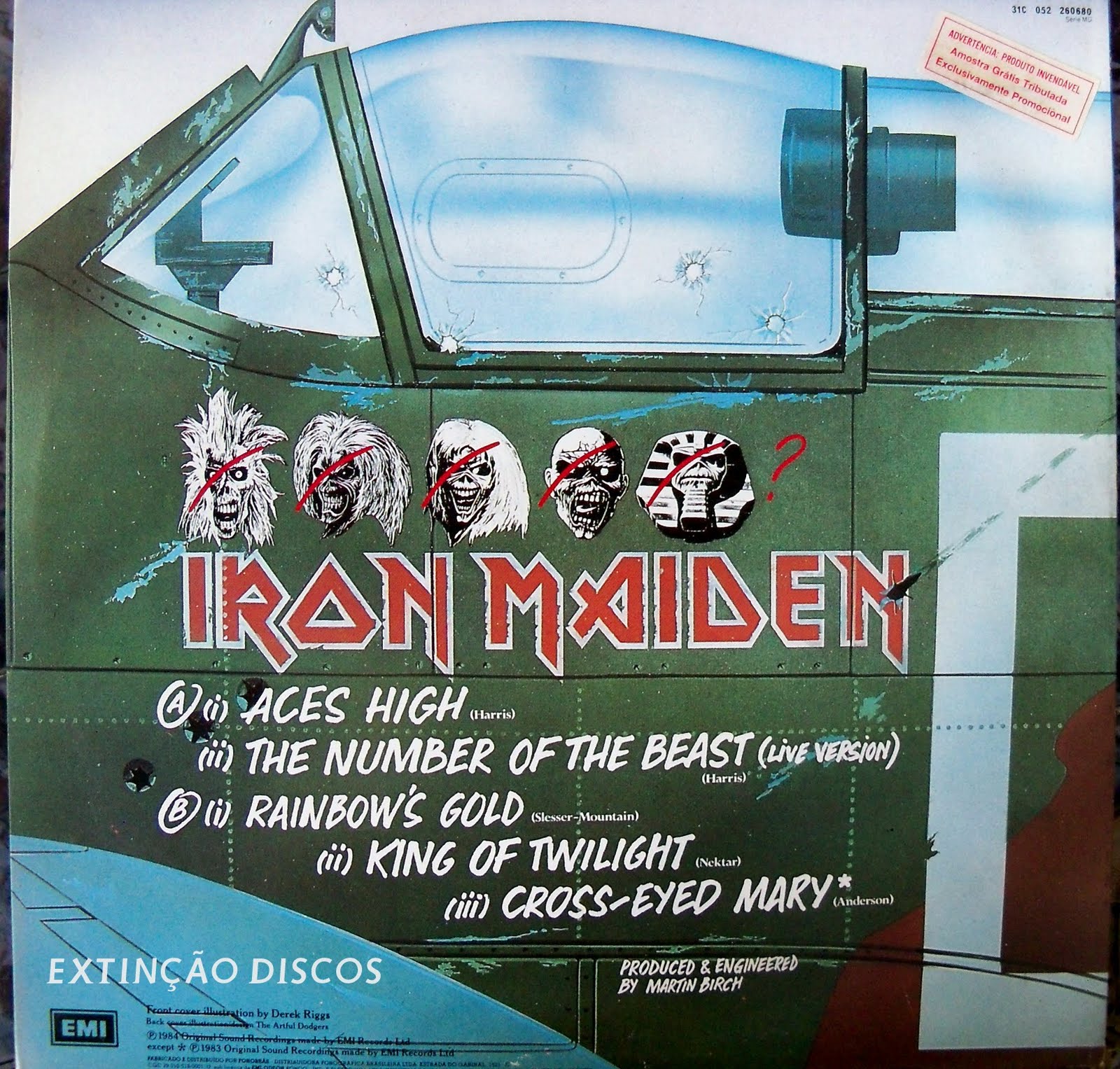 EXTINÇÃO DISCOS: IRON MAIDEN: "ACES HIGH" VINIL / EP