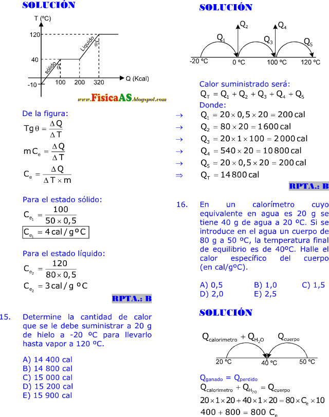 TEMPERATURA, DILATACIÓN Y CALORIMETRÍA EJERCICIOS DESARROLLADOS PASO A ...