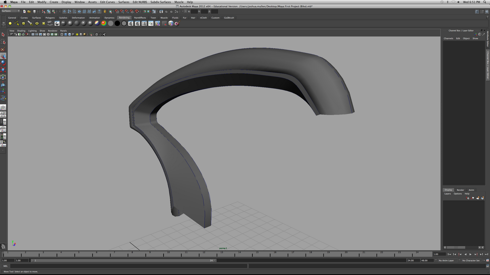 3D Modeling 1: Project 1: Learning How To Use The Maya Program