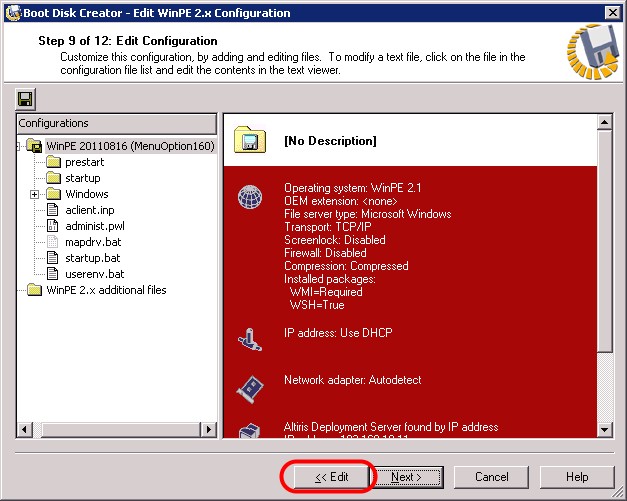 Chandler: Symantec Altiris client Boot image problem
