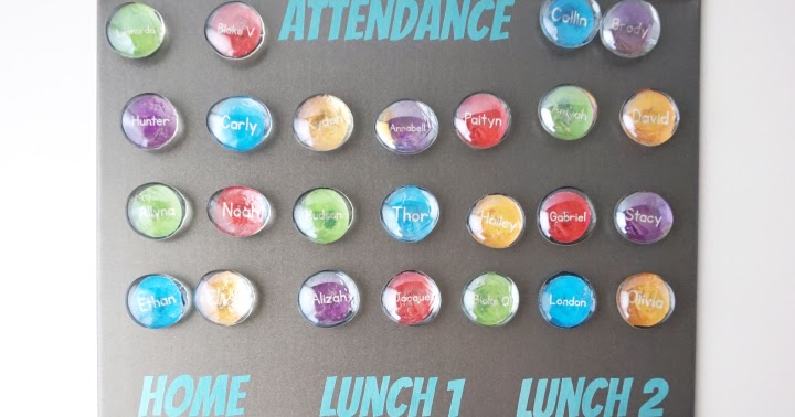 DIY Magnetic Classroom Attendance & Lunch Count Board | artsy-fartsy mama