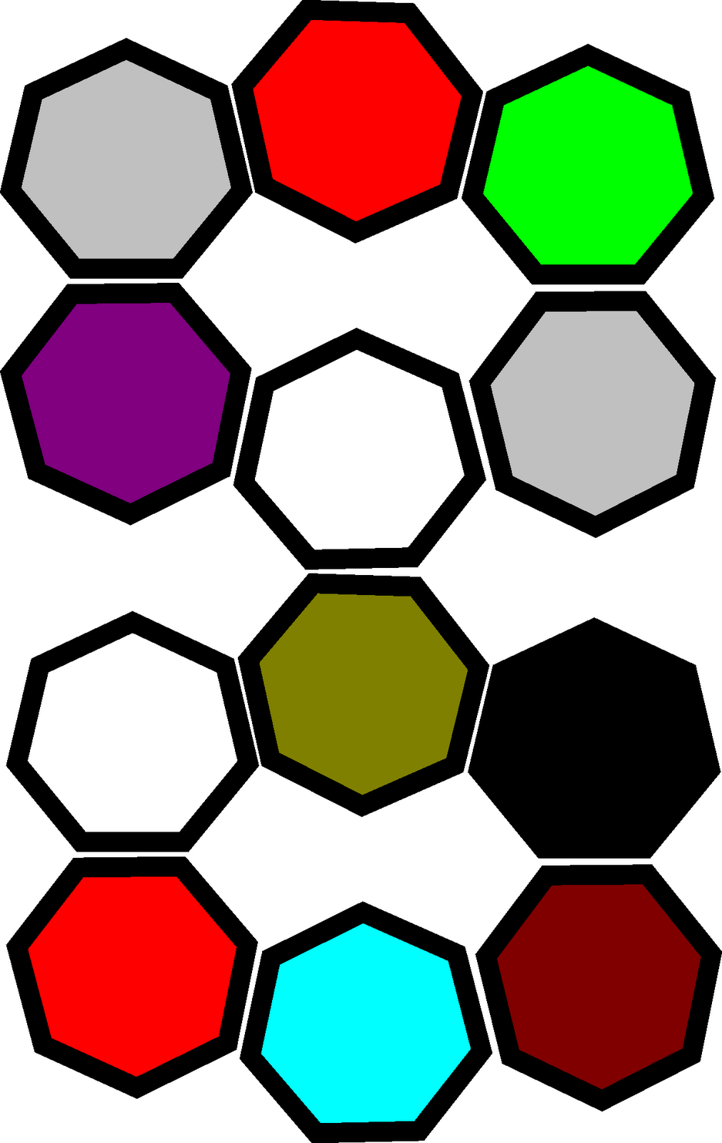 Fichas y dibujos: EXÁGONOS