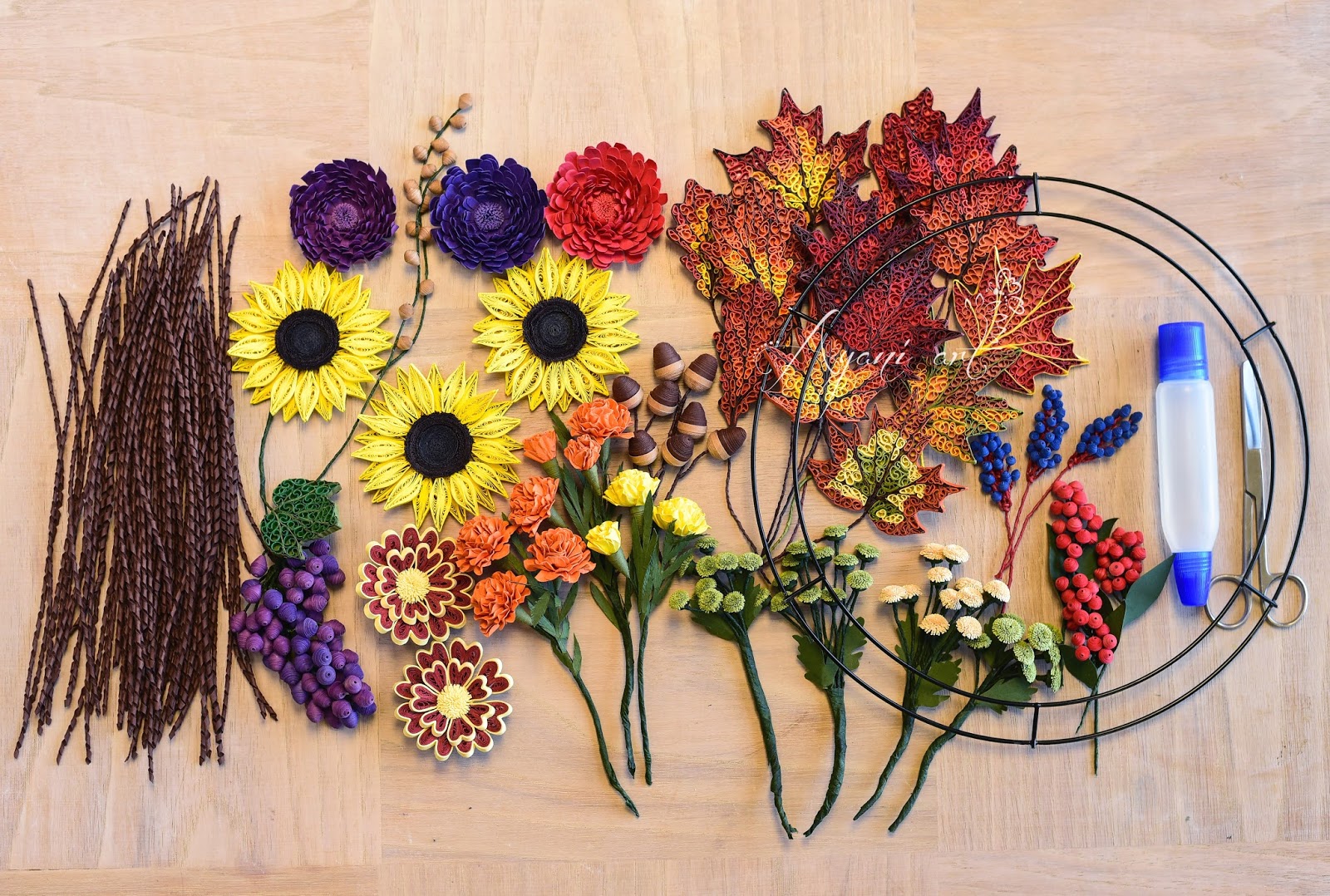 Ayani art: Quilling Fall Wreath