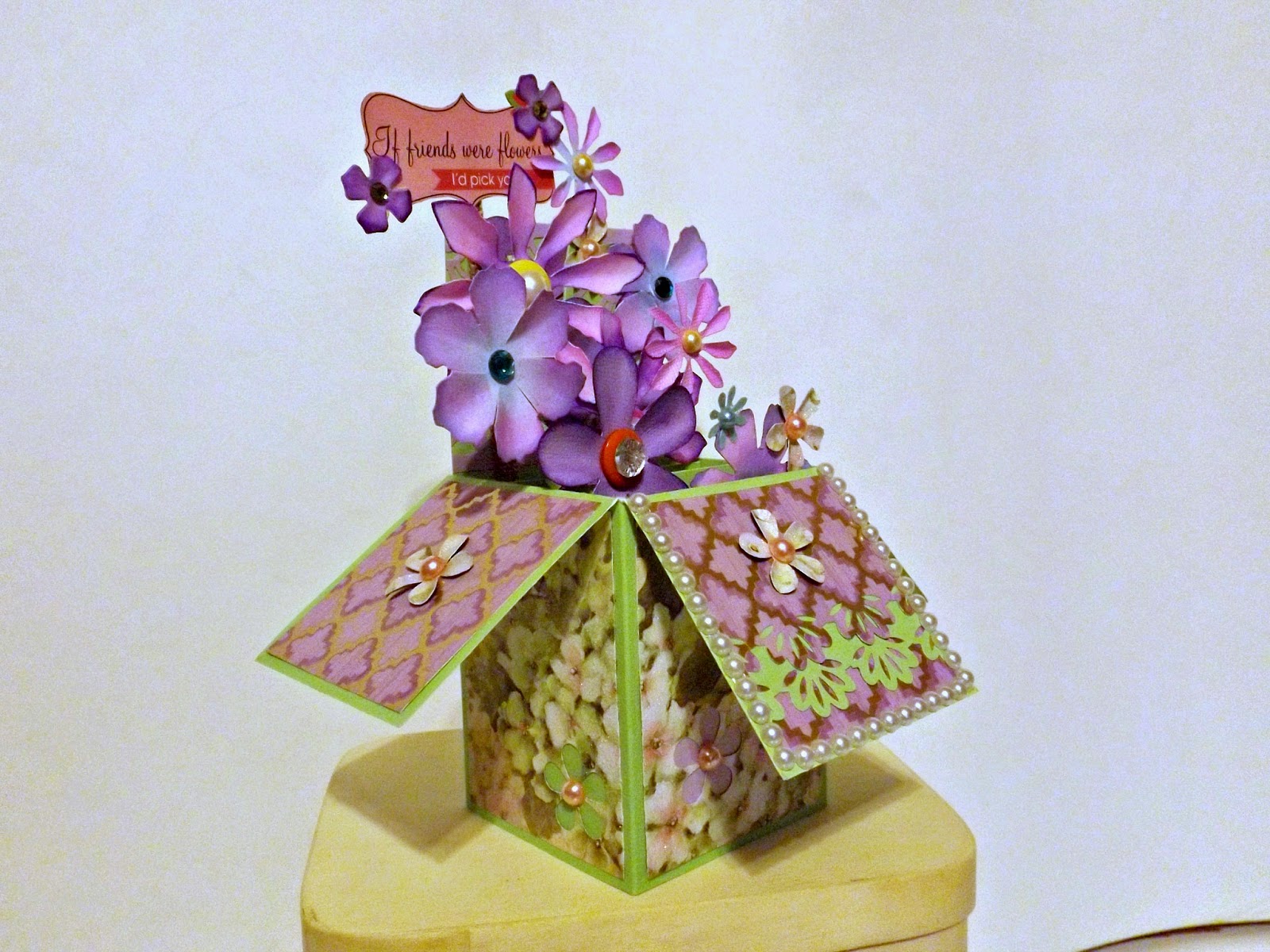 Heartedly Handcrafted: Flower Box Greeting Card