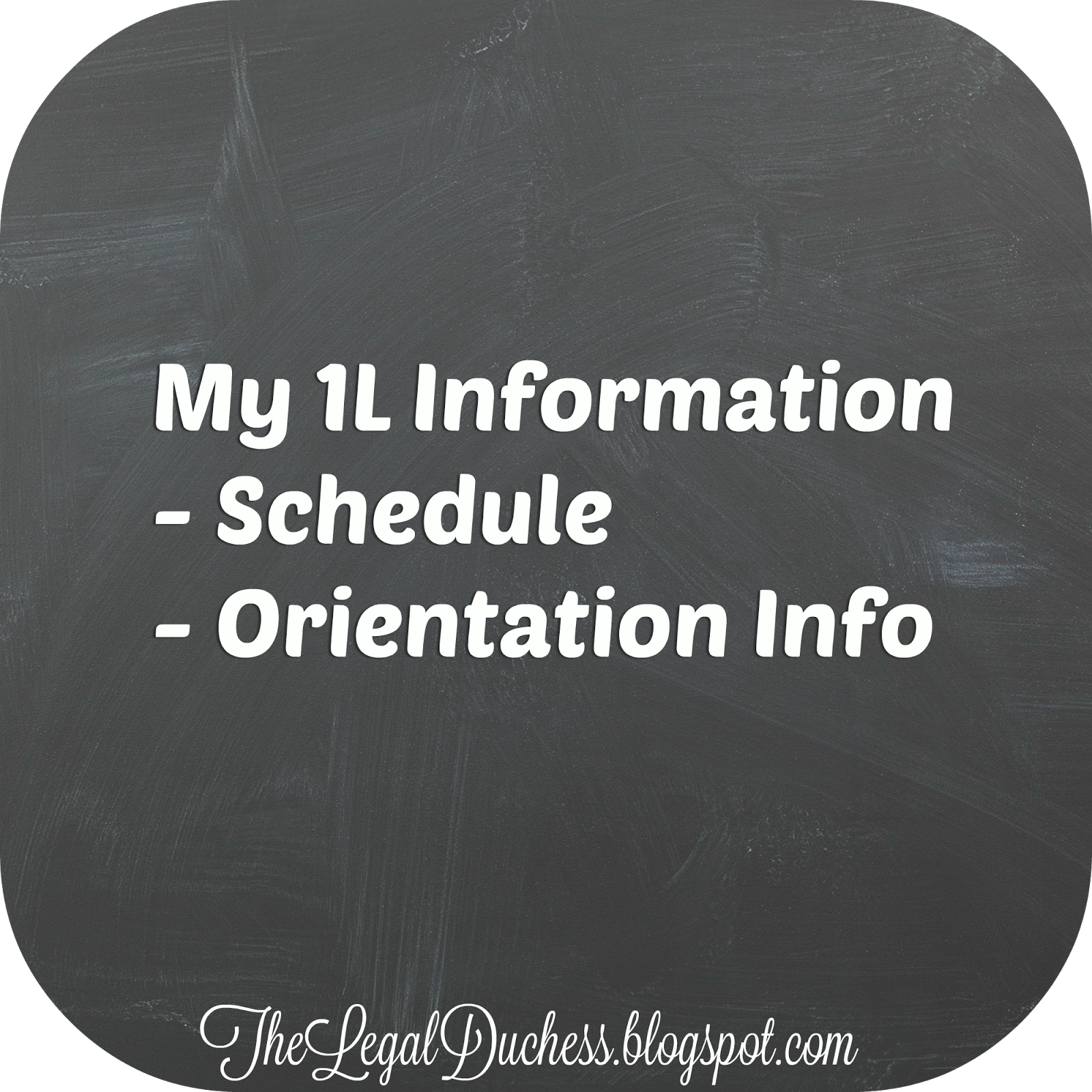 1L Fall Schedule - The Legal Duchess