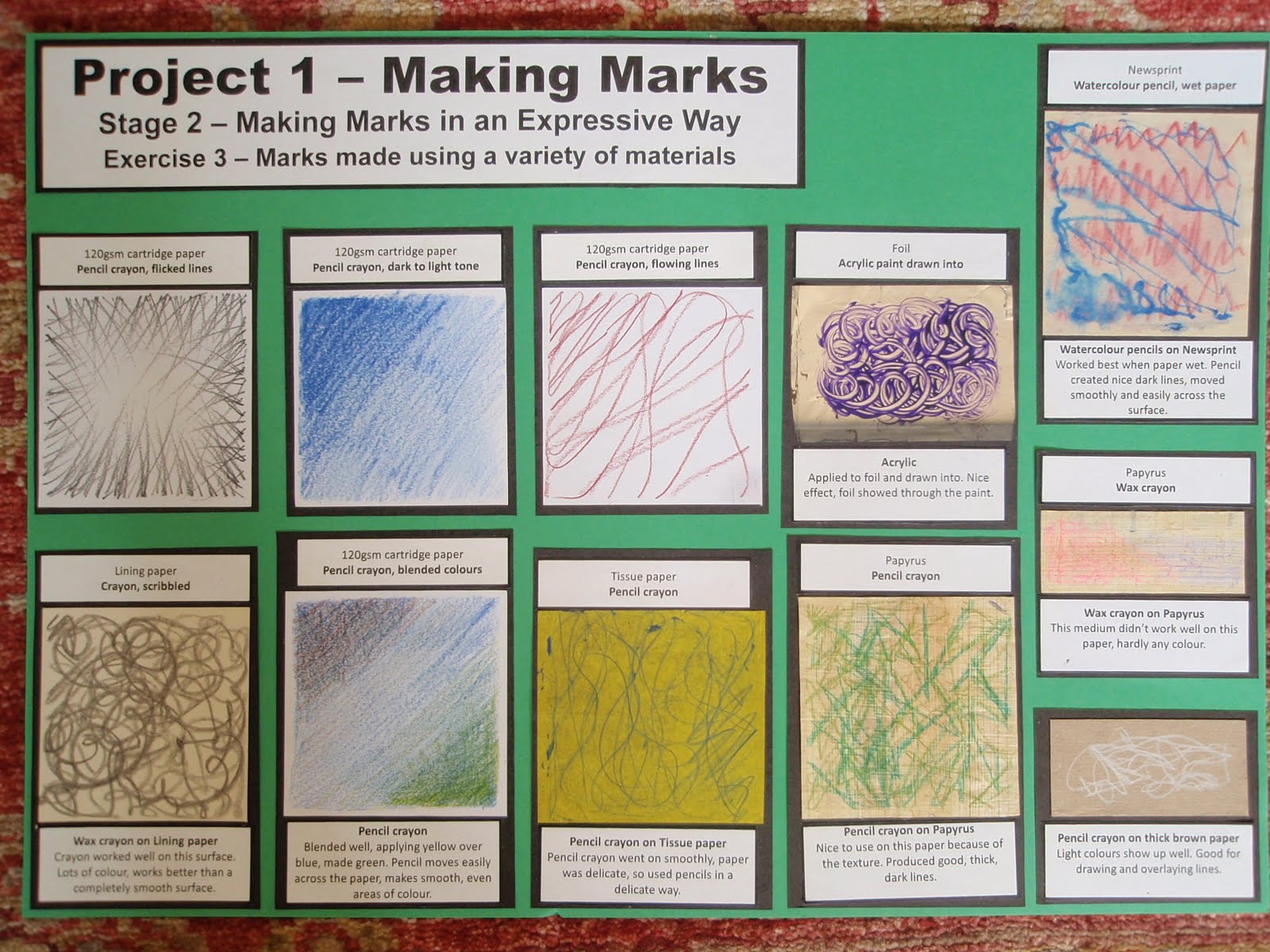 My textile adventure: Part One: Project 1 - Stage 2: Exercise 3 cont...