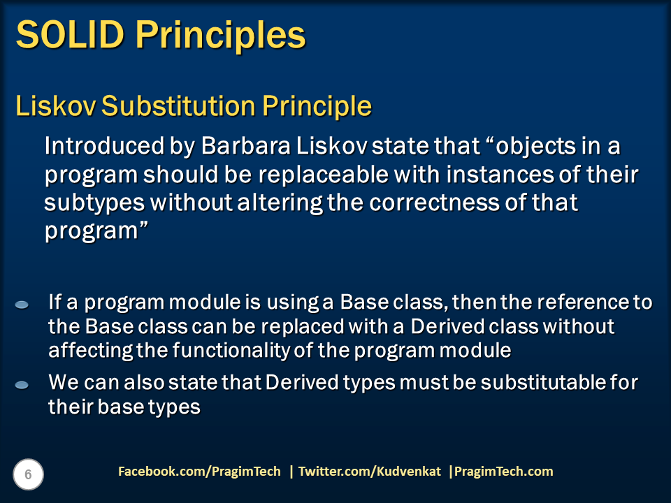 Sql Server Net And C Video Tutorial Solid Design Principles Introduction Slides