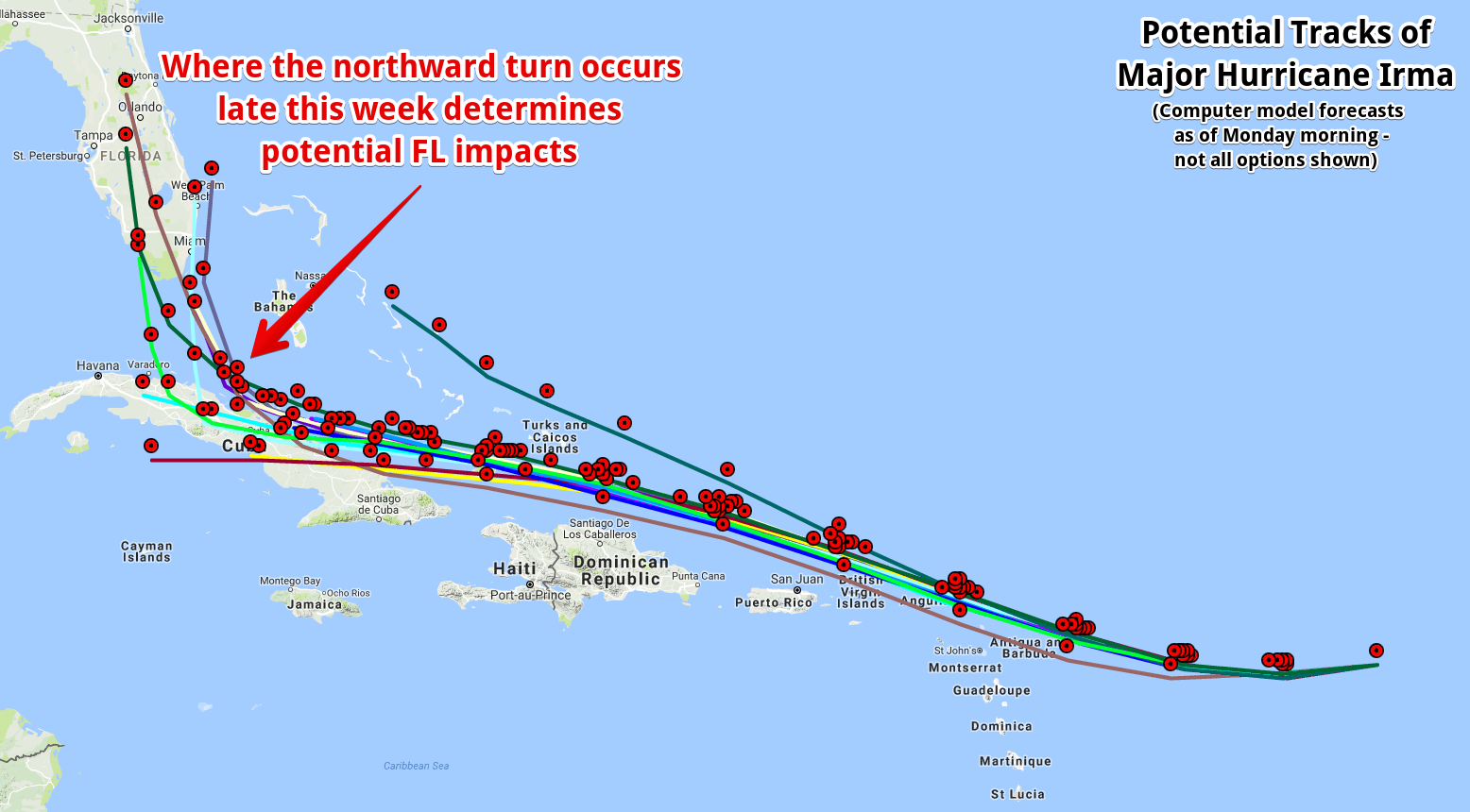 Our first autumn cold front nears, plus a look at Irma’s potential ...
