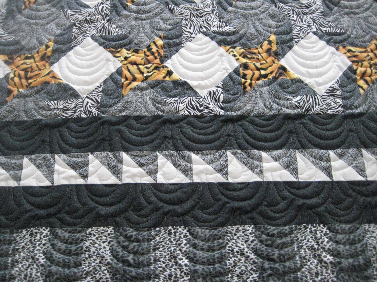 Miriam's Quilts: Animal print edge - to - edge
