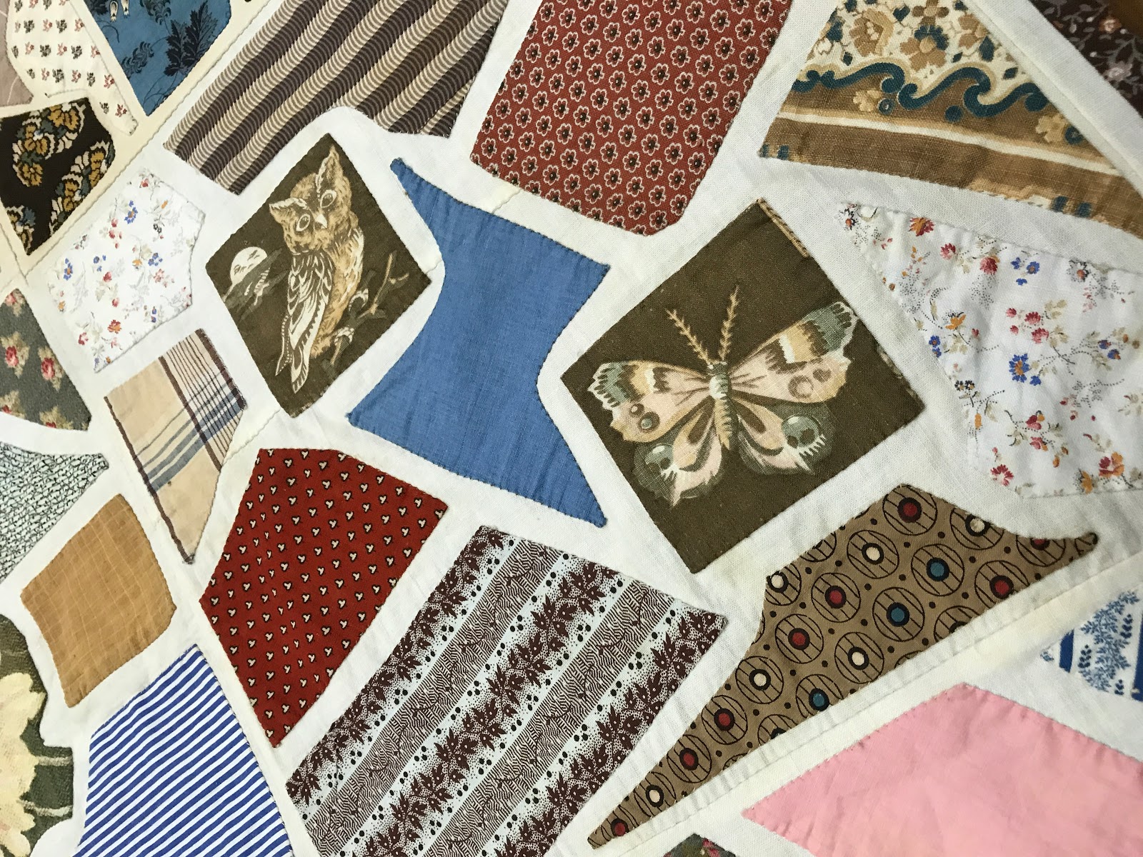 Textile Time Travels: Antique fabrics -Conversational Novelty Prints