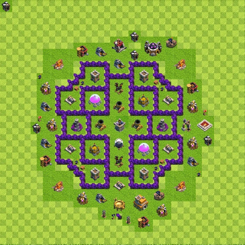 Clash Of Clans - Alliance War: Layouts Farm CV 7