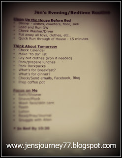 A Heart For My Home: My Bedtime Routine