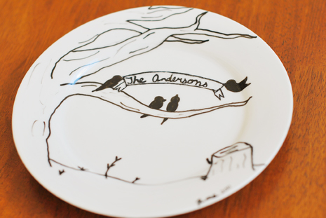 Pretty Ditty: Porcelain plate drawing tutorial