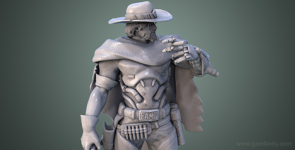 Overwatch - McCree 3D Model | Static Figurine | 3D Printing Designs