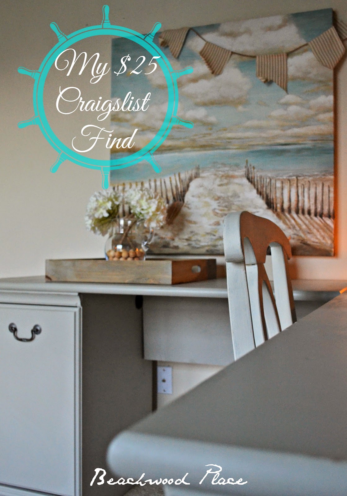 Beachwood Place: My $25 Office Desk/Office makeover!