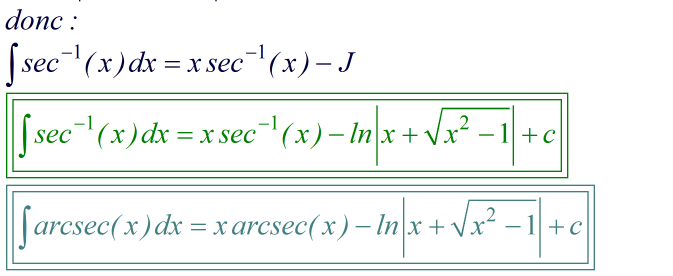 Integration of inverse trigo function.Part 2..Primitives des fonctions ...