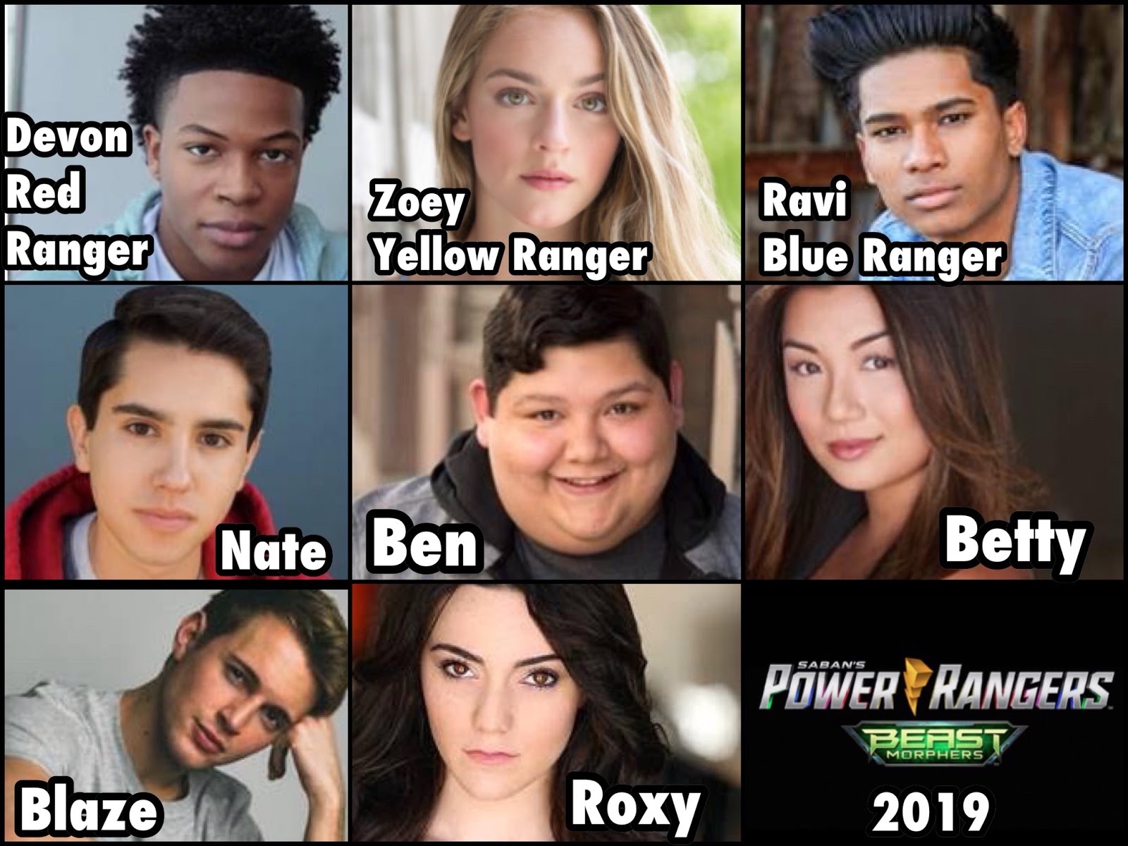 Tokusatsu Ecuador: Power Rangers Beast Morphers: ELENCO