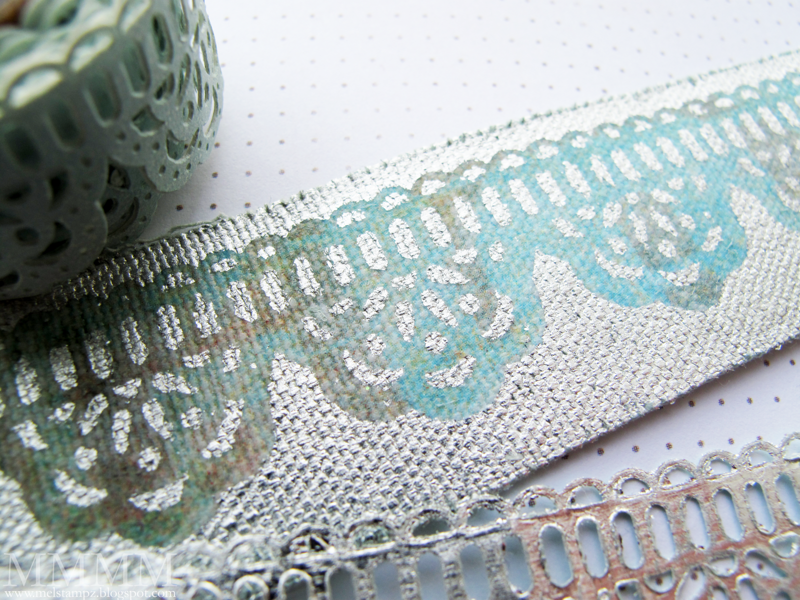 Mel Stampz: new technique? Silver Leaf & Sticky Back Canvas (step by step)