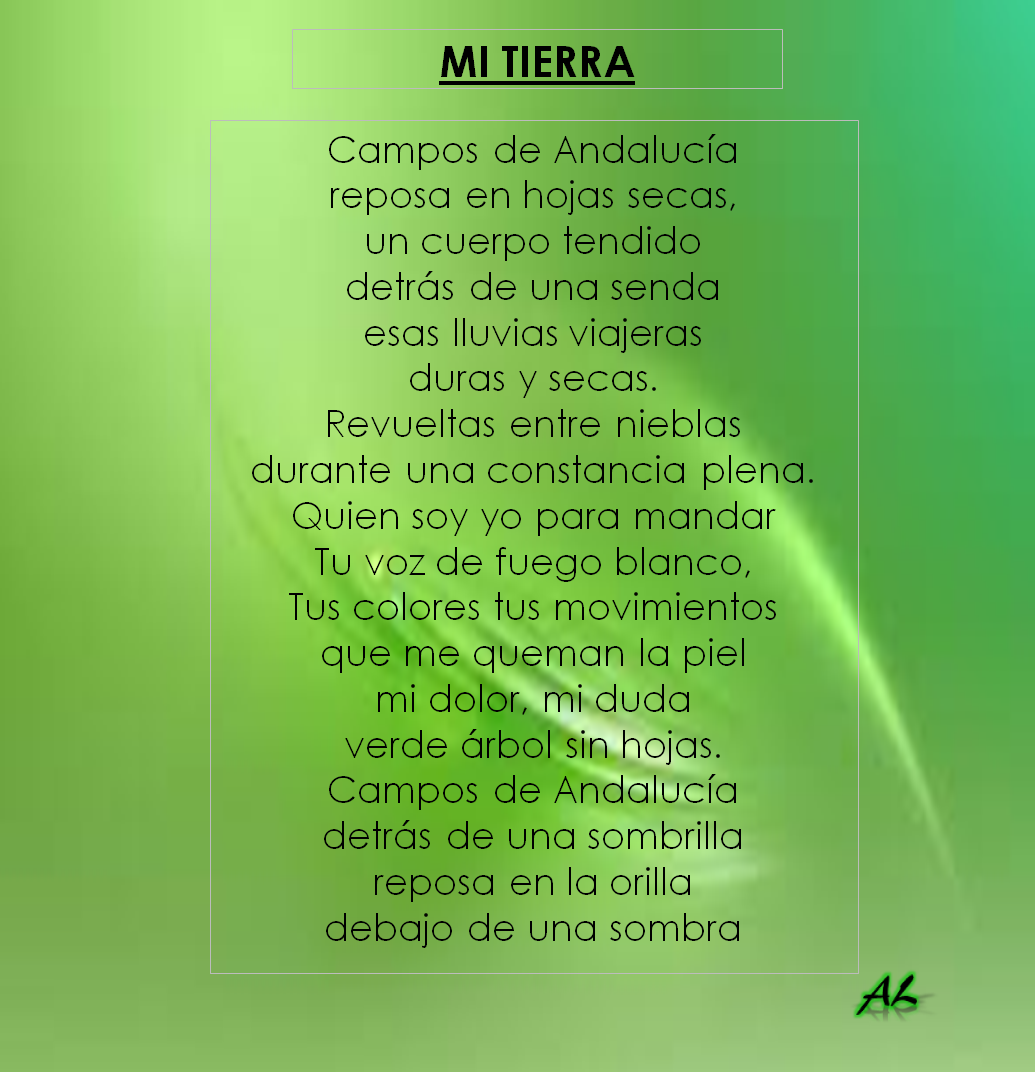Recuerda un poema - By Antonio Lucena Carrillo de Albornoz: 7 - MI TIERRA