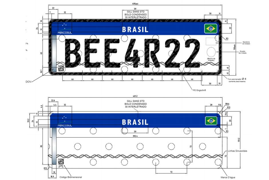 Até 2020, placa de carro terá padrão Mercosul